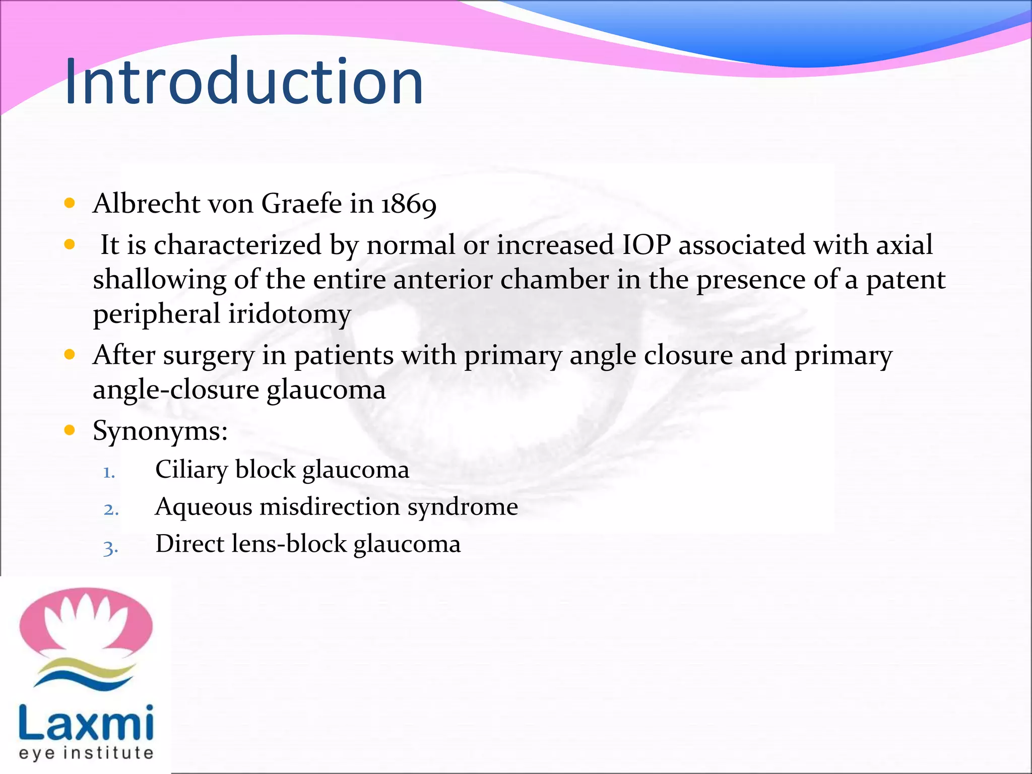 Malignant glaucoma | PPTX