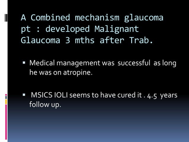 Malignant glaucoma | PPTX