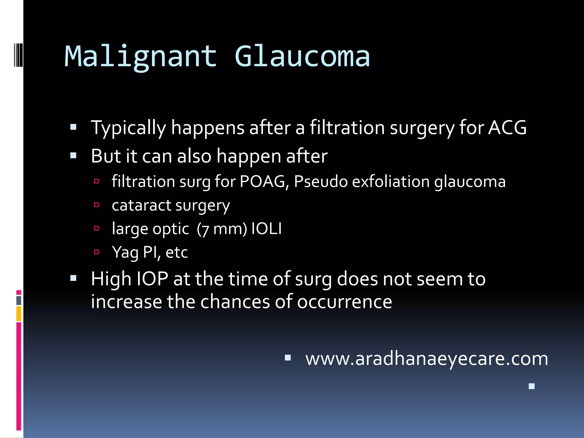 Malignant glaucoma | PPTX