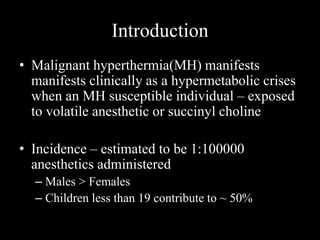 Malignant hyperthermia and dantrolene sodium | PPTX