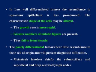 malignant epithelial tumors of oral cavity | PPTX