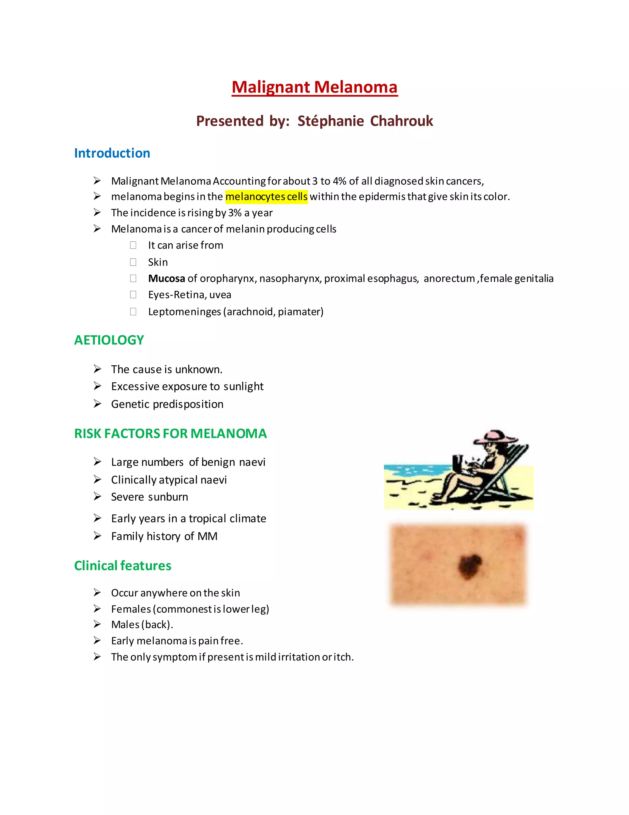 Malignant melanoma | DOCX