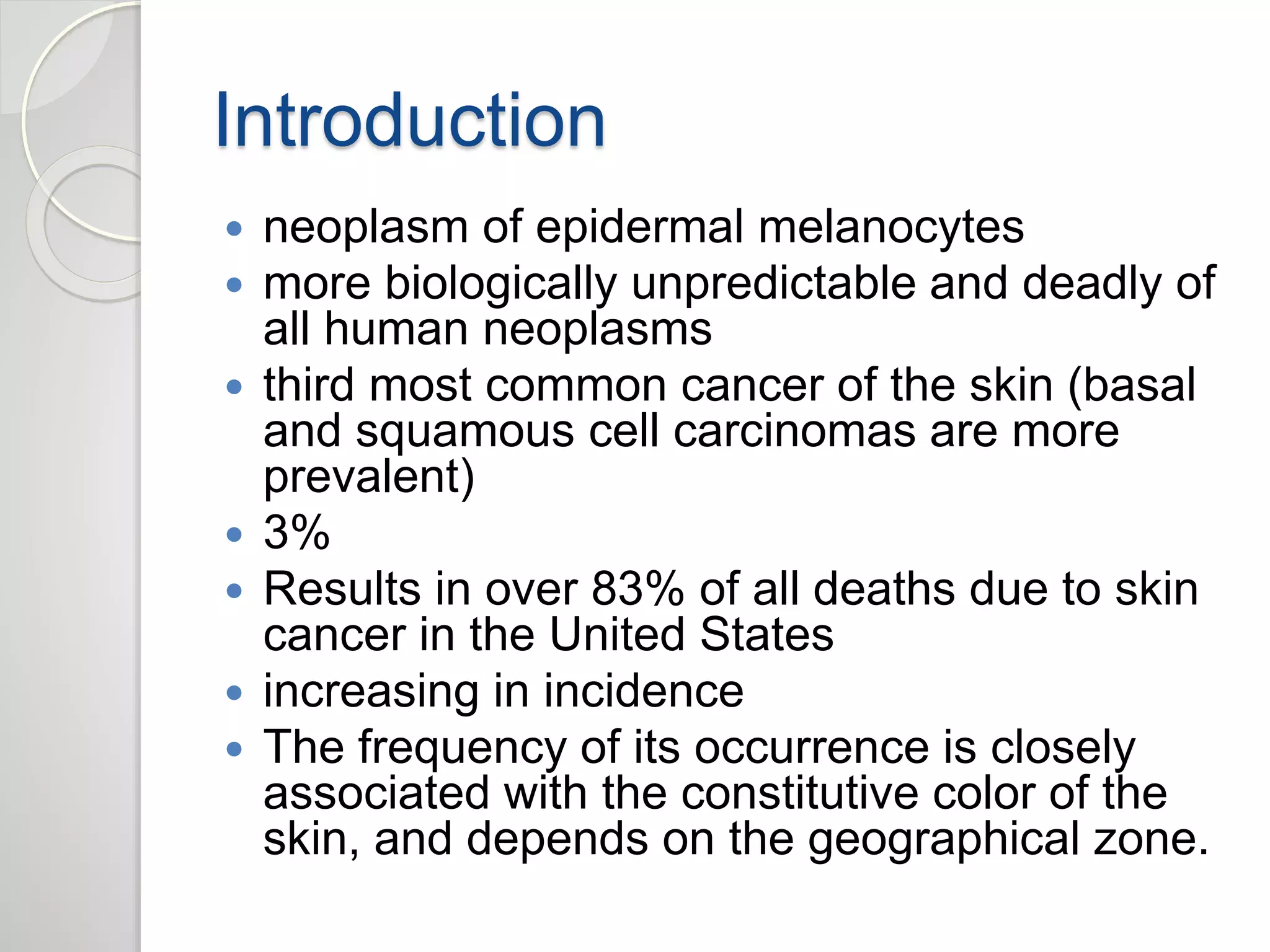 Malignant melanoma of the oral cavity | PPTX