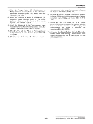 Malignant Mixed Mullerian Tumor – Case Reports and Review Article | PDF ...