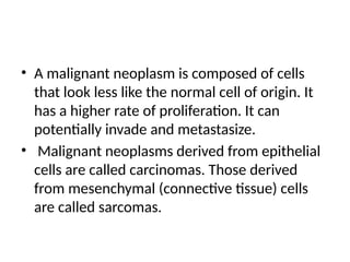 MALIGNANT NEOPLASIA FOR LIFE SCIENCE STUDENTS | PPTX