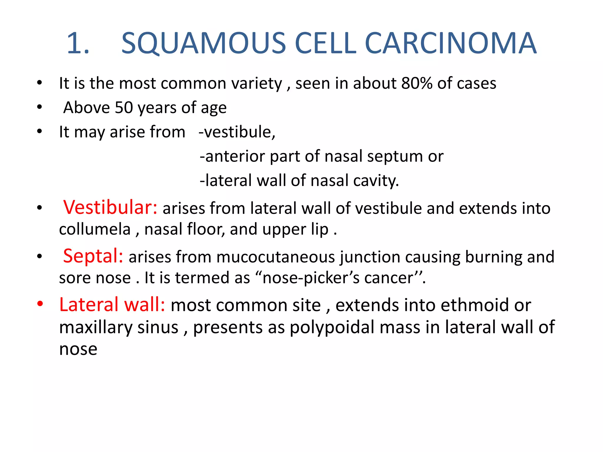 Malignant neoplasms of nose | PPTX | Cancer | Diseases and Conditions