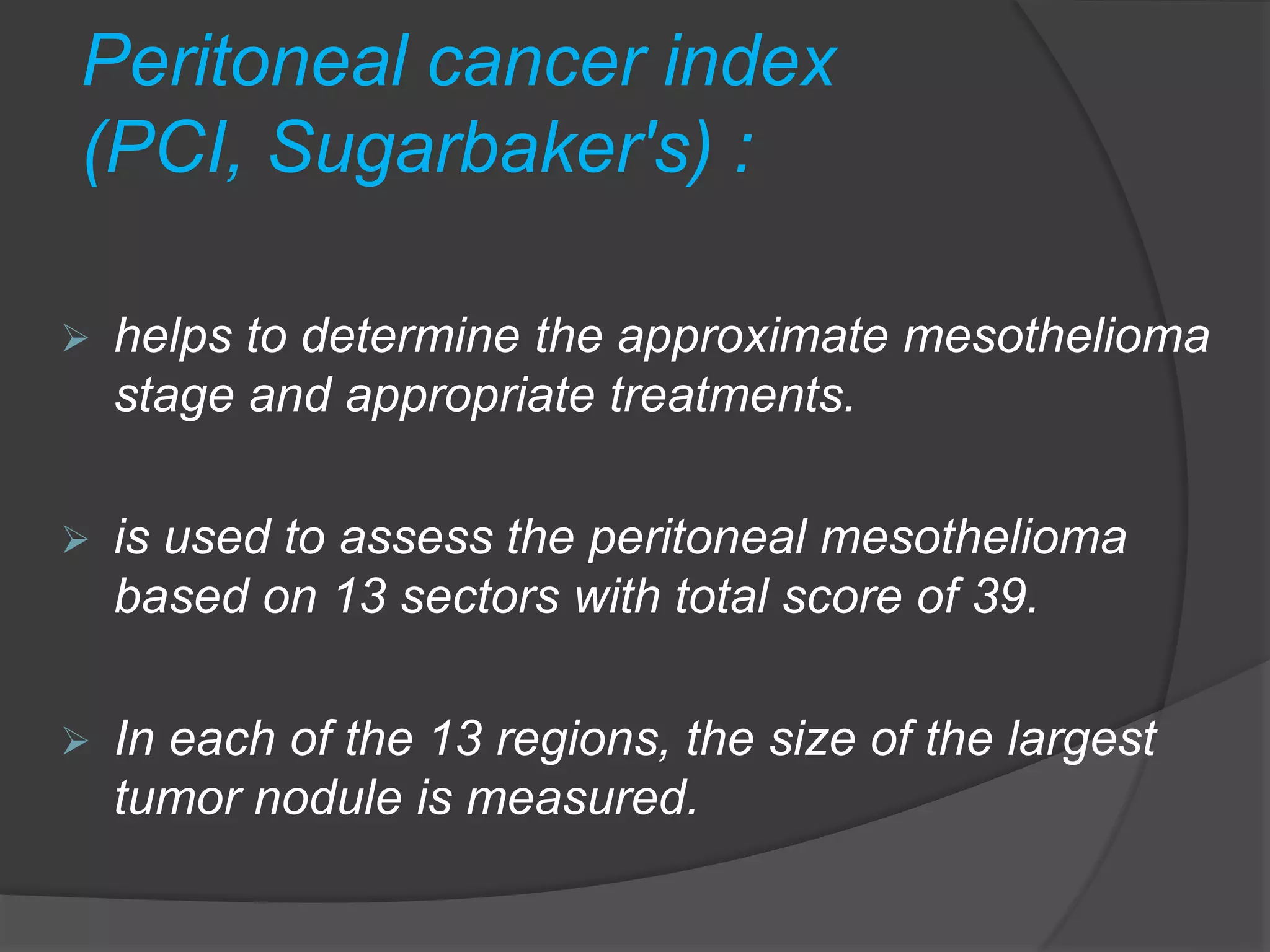 Malignant Peritoneal Mesothelioma | PPTX