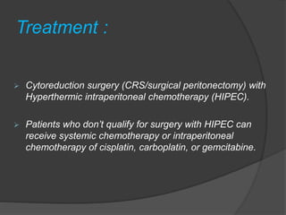 Malignant Peritoneal Mesothelioma | PPTX