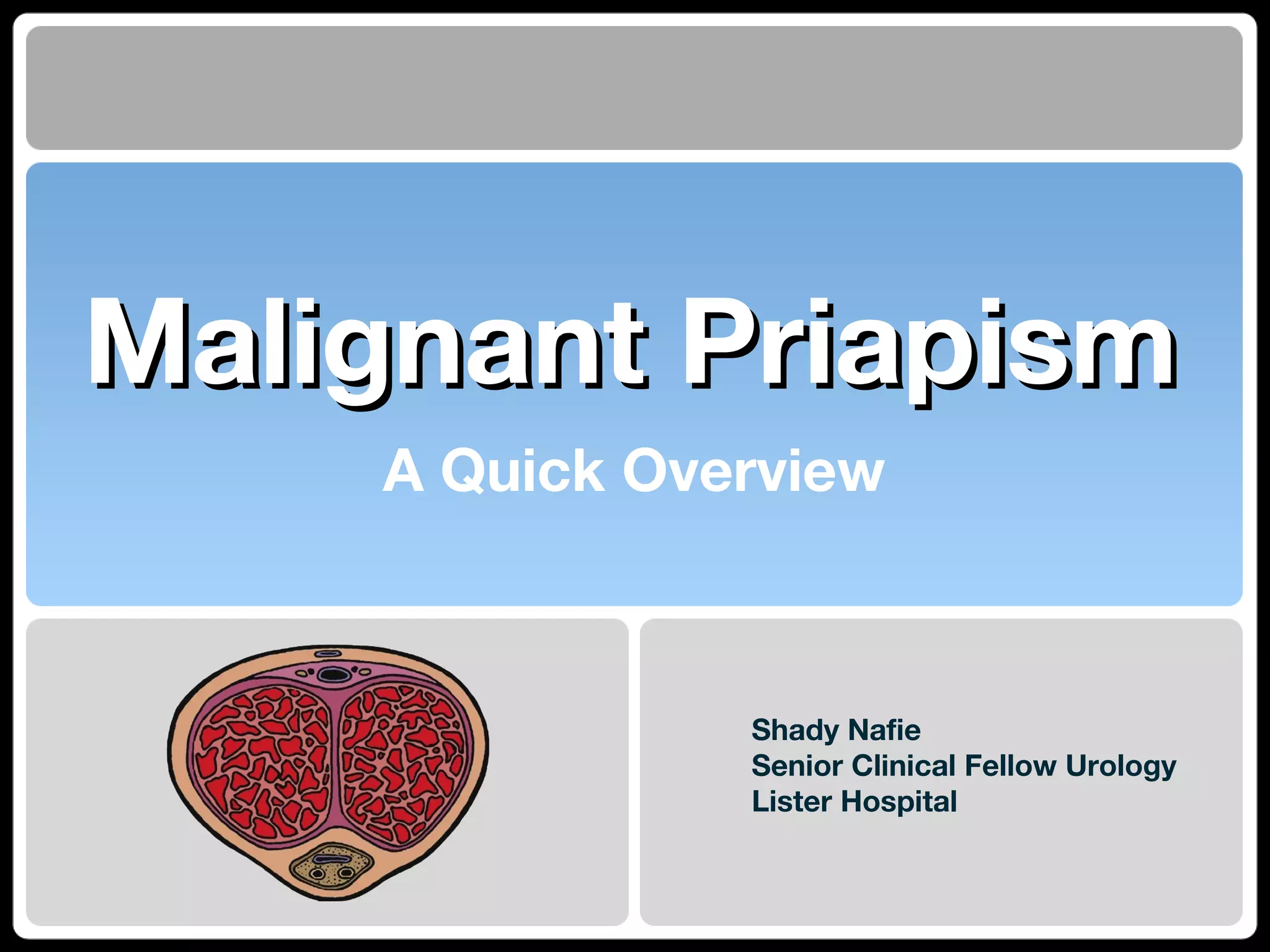 Malignant Priapism: A Quick Overview | PPT
