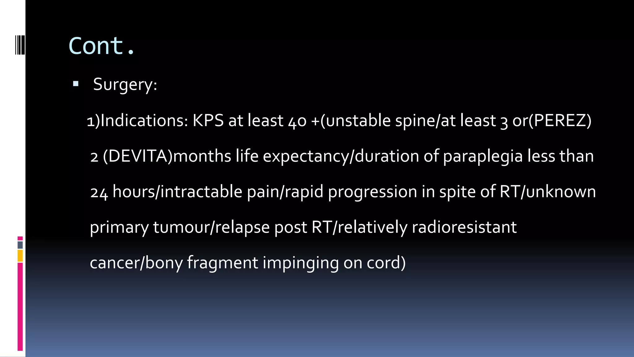 Malignant spinal cord compression | PPTX