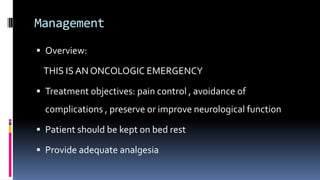 Malignant spinal cord compression | PPTX