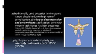 Malignant spinal cord compression | PPTX