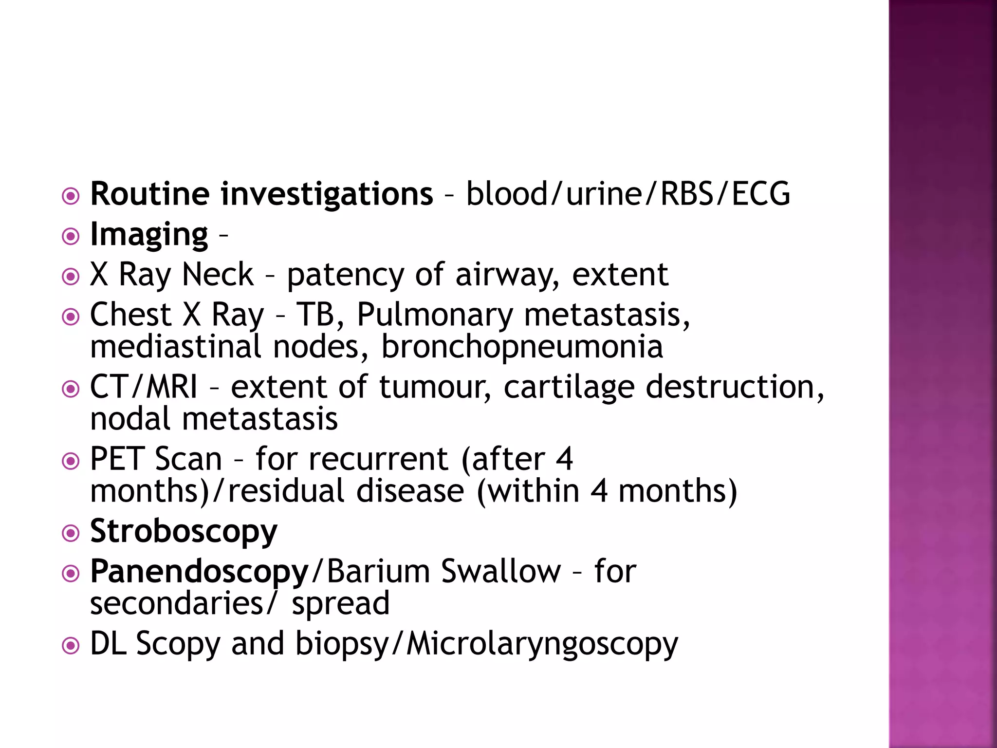 Malignant tumours of larynx | PPTX