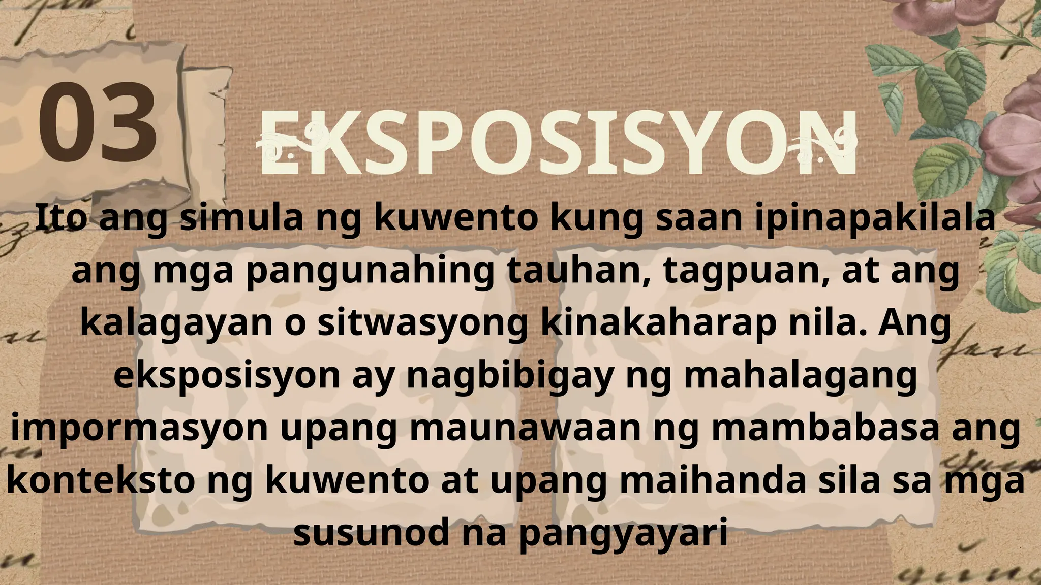 Elemento ng maikling kuwento( tauhan, tagpuan, banghay) | PPTX