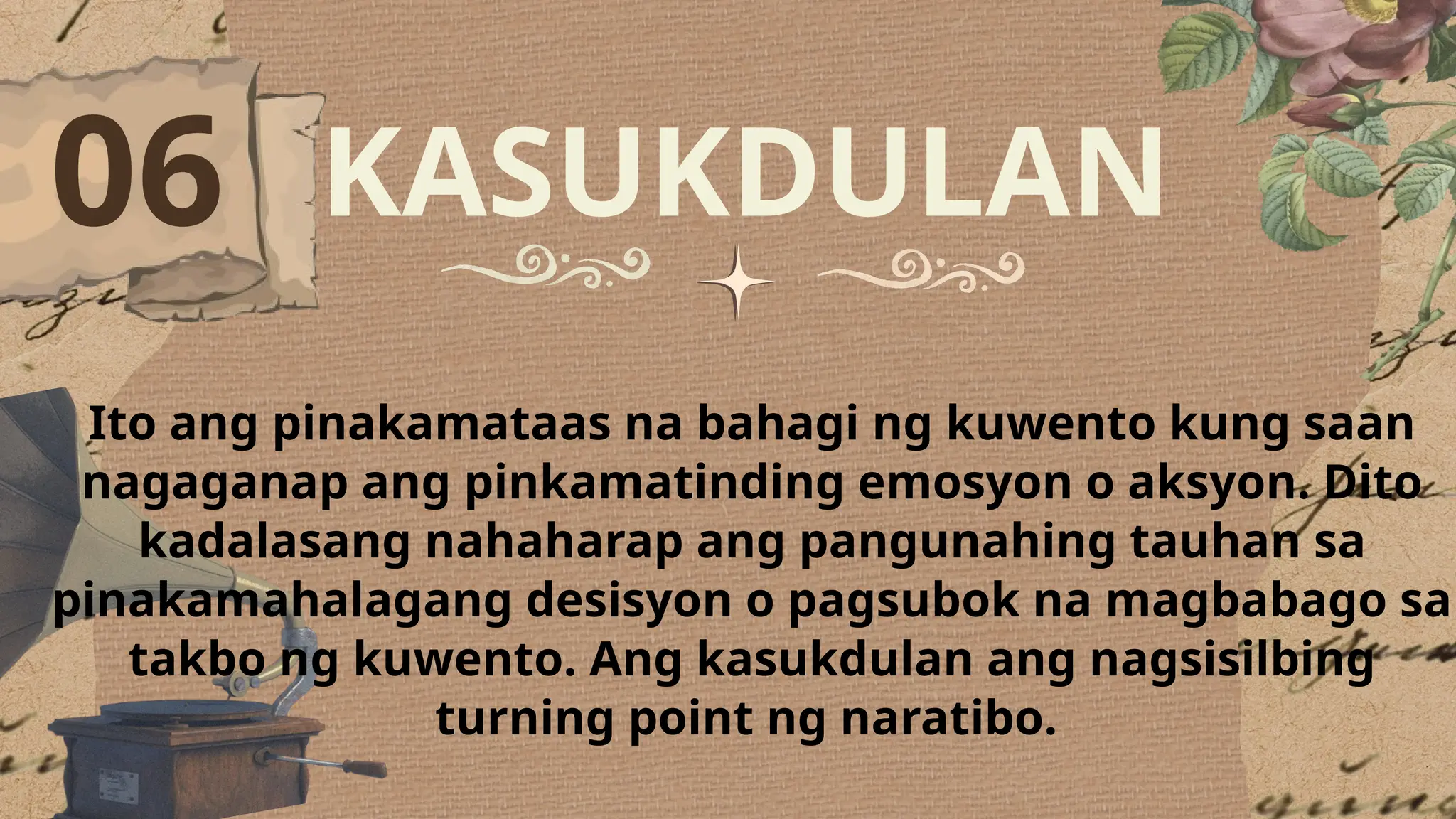 Elemento ng maikling kuwento( tauhan, tagpuan, banghay) | PPTX