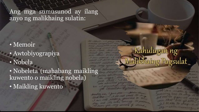 Malikhaing pagsulat | PPTX