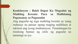 Malikhaing Pagsulat ng Maikling Kwento.pptx