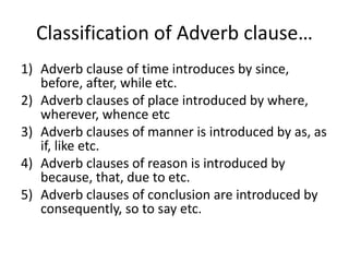 Clauses and Its types | PPTX