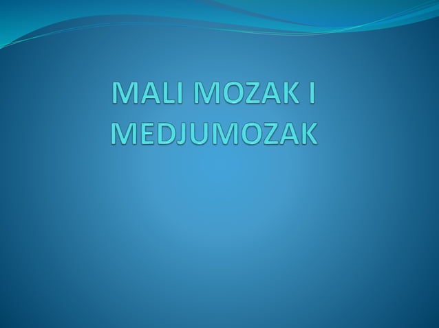Mali mozak i medjumozak | PPT