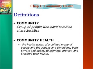 Malimu intro to community health | PPT