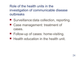 Malimu investigation of an outbreak of communicable diseases pnco-2 | PPT