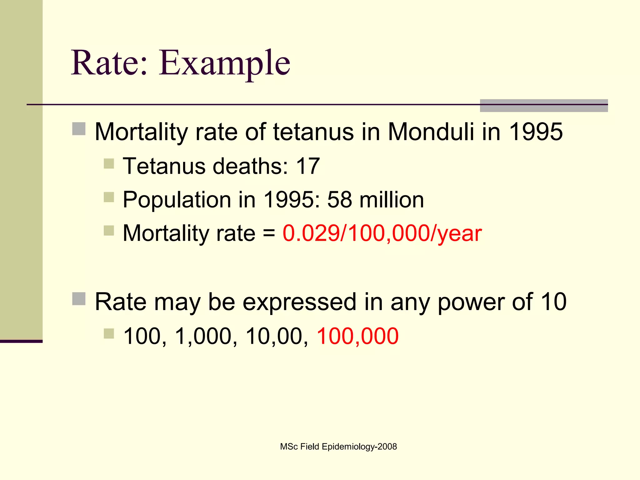 Malimu measures of disease frequency | PPT