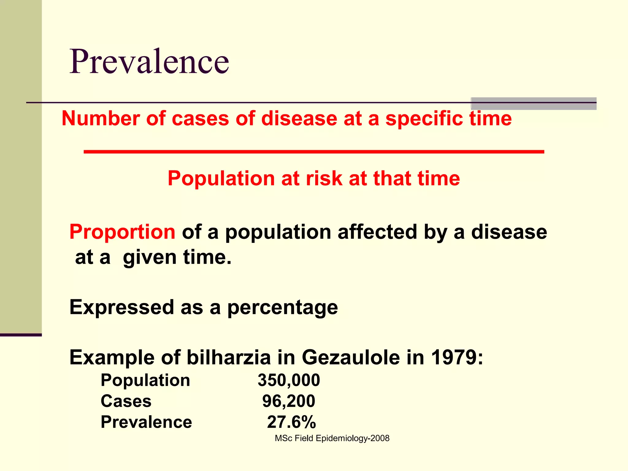 Malimu measures of disease frequency | PPT