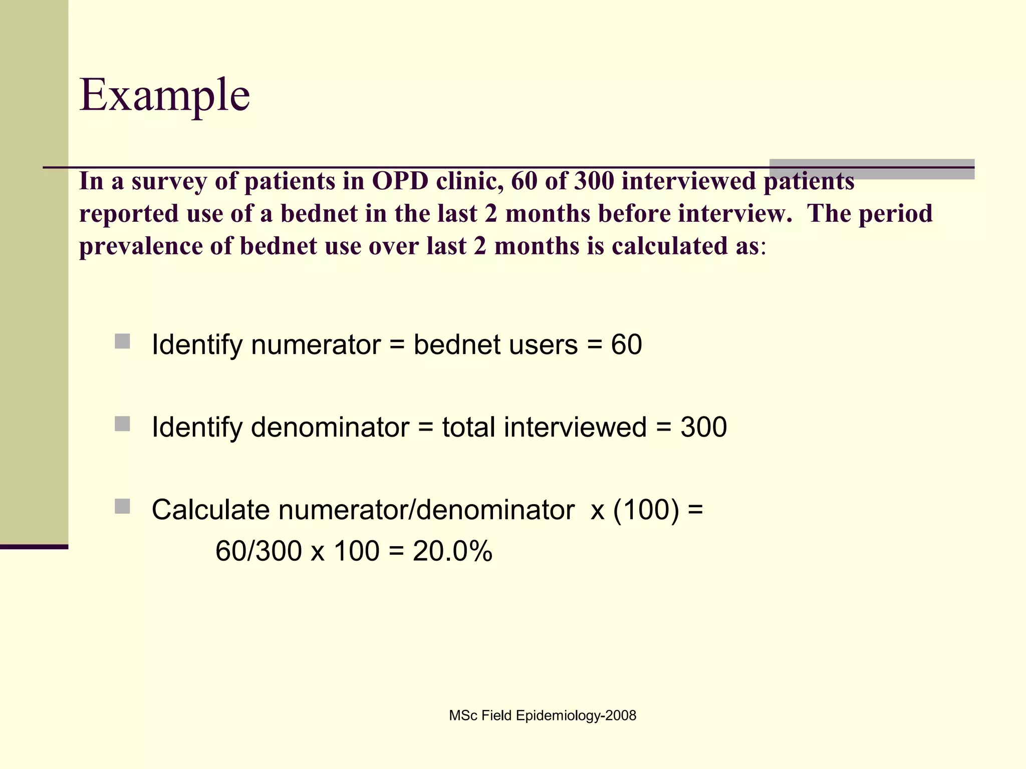 Malimu measures of disease frequency | PPT