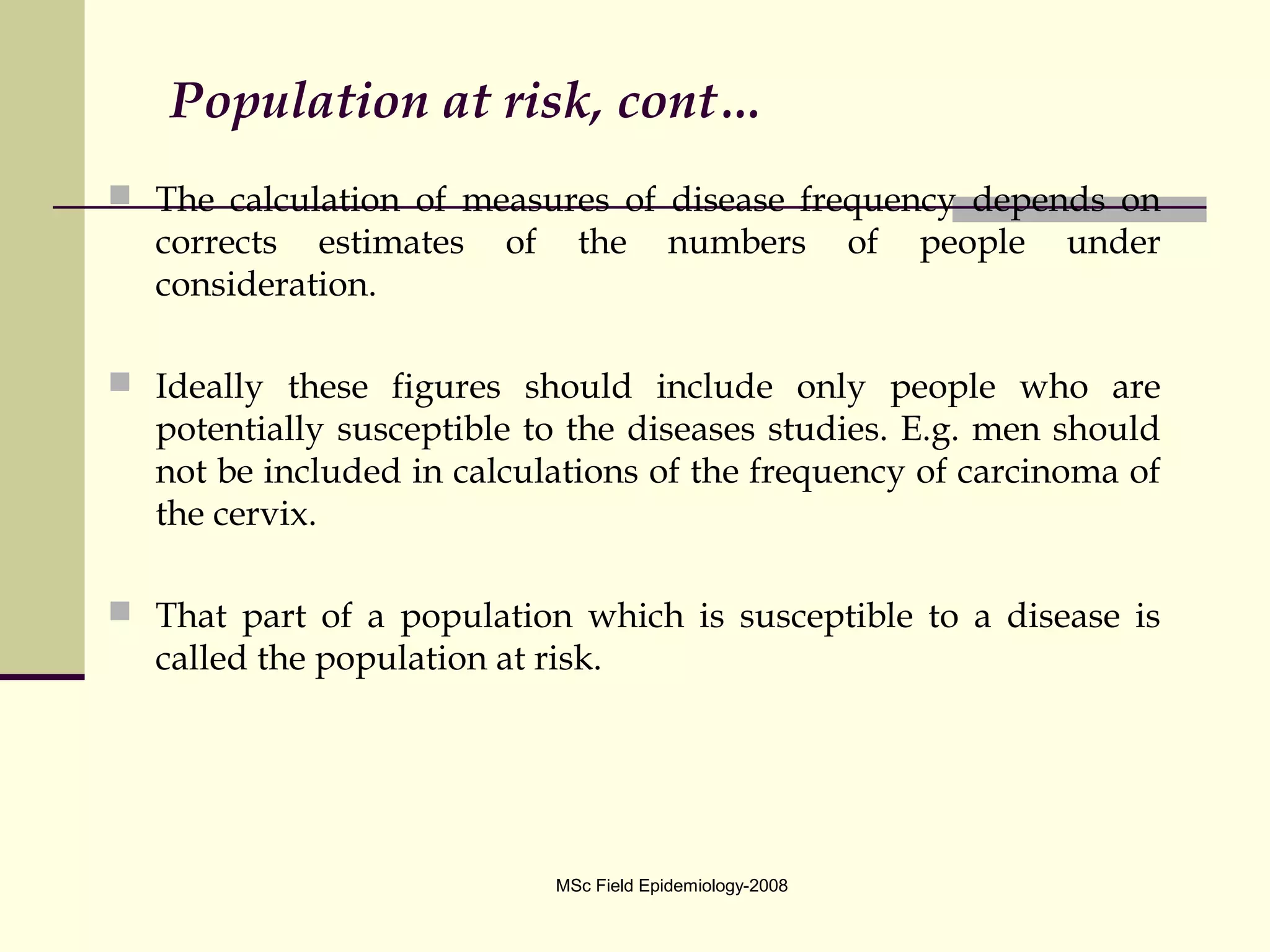 Malimu measures of disease frequency | PPT