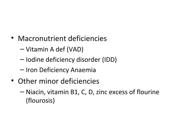 Malimu nutritional disorders of public health importance | PPT