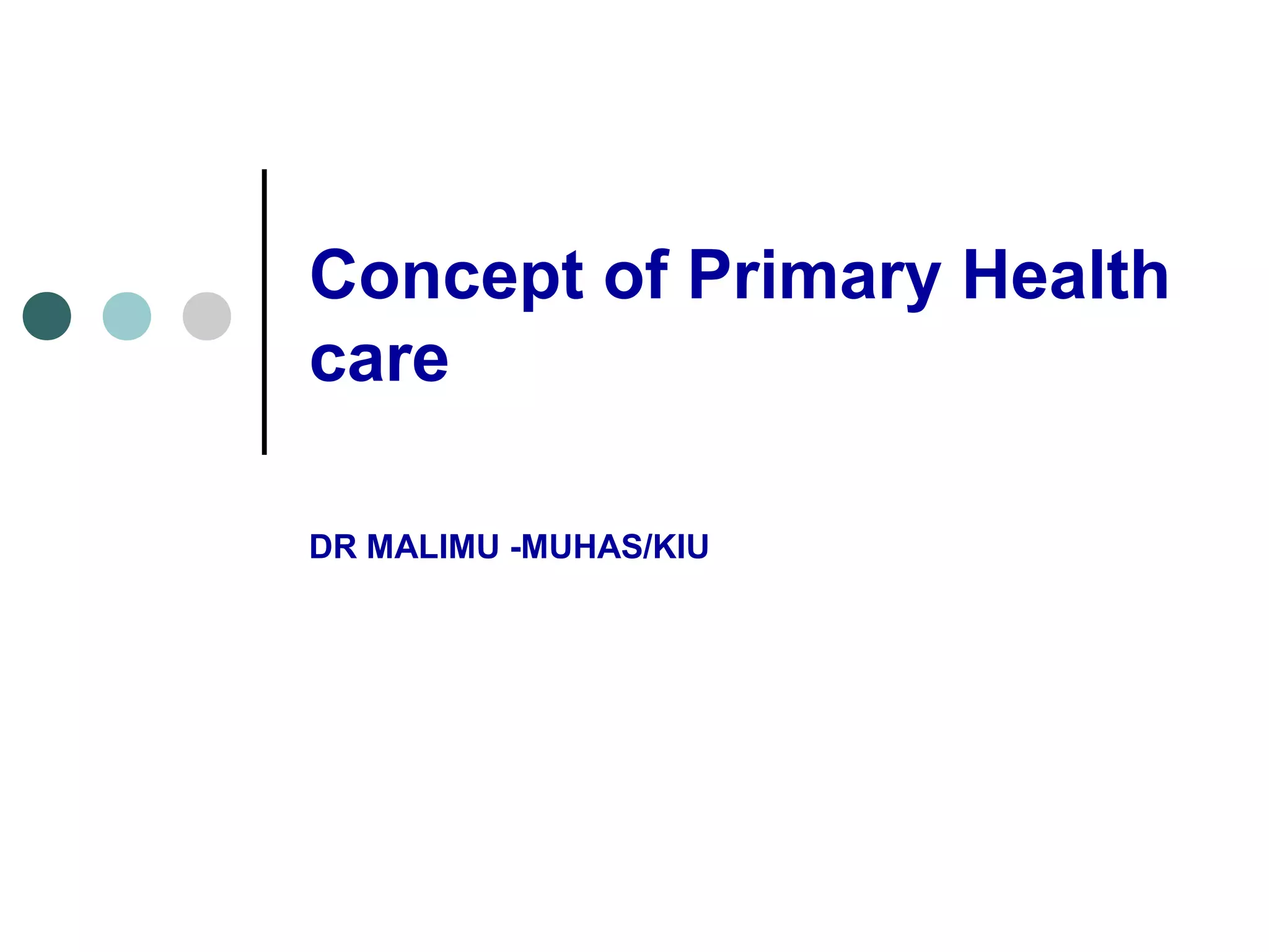 Malimu primary health care. | PPT