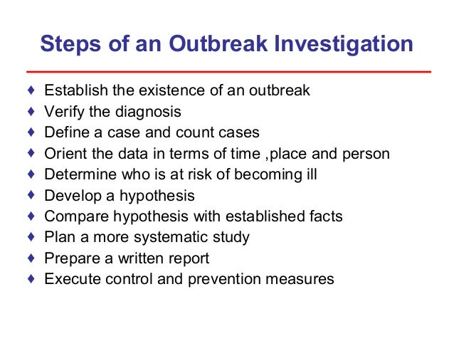 Malimu Principles Of Outbreak Investigation