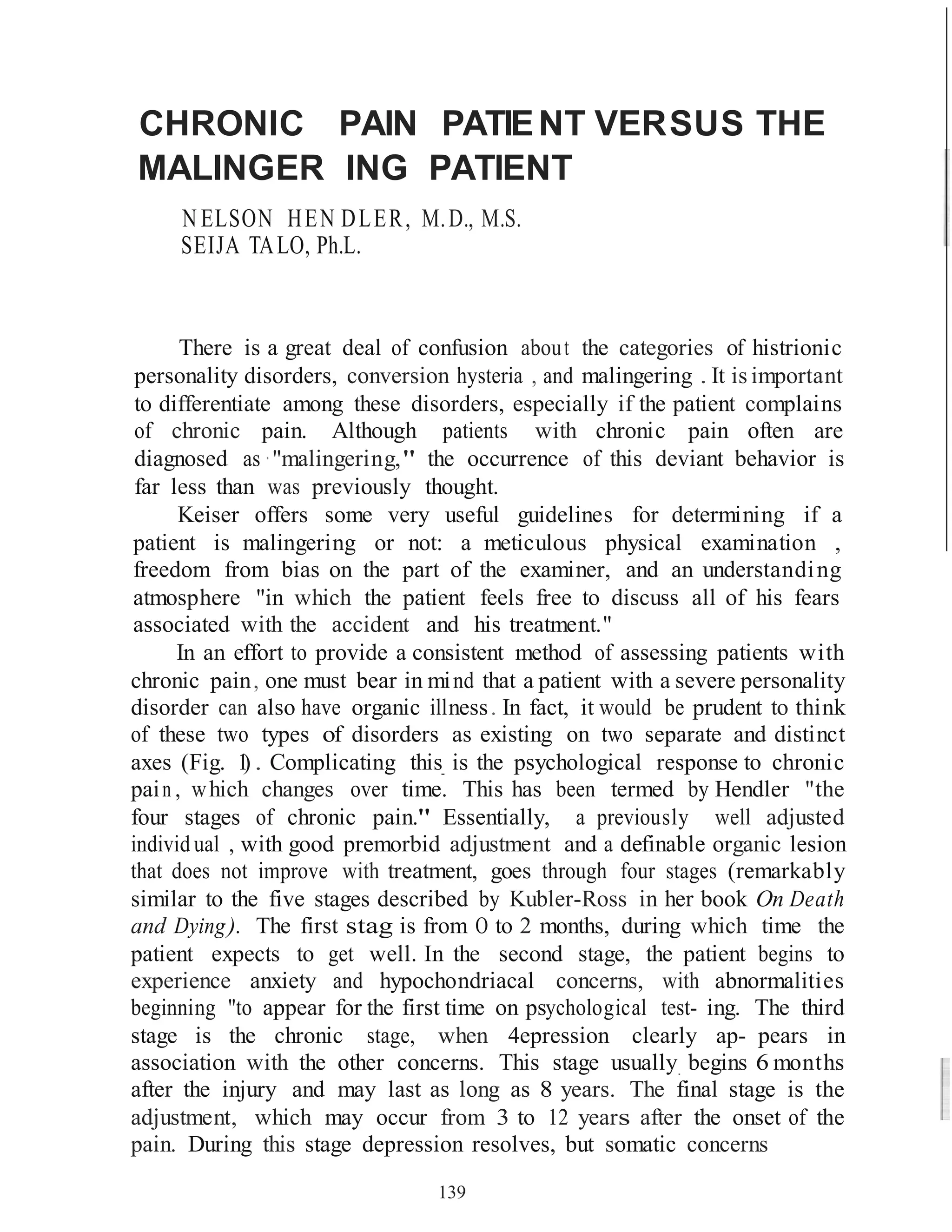 Malingering | PDF