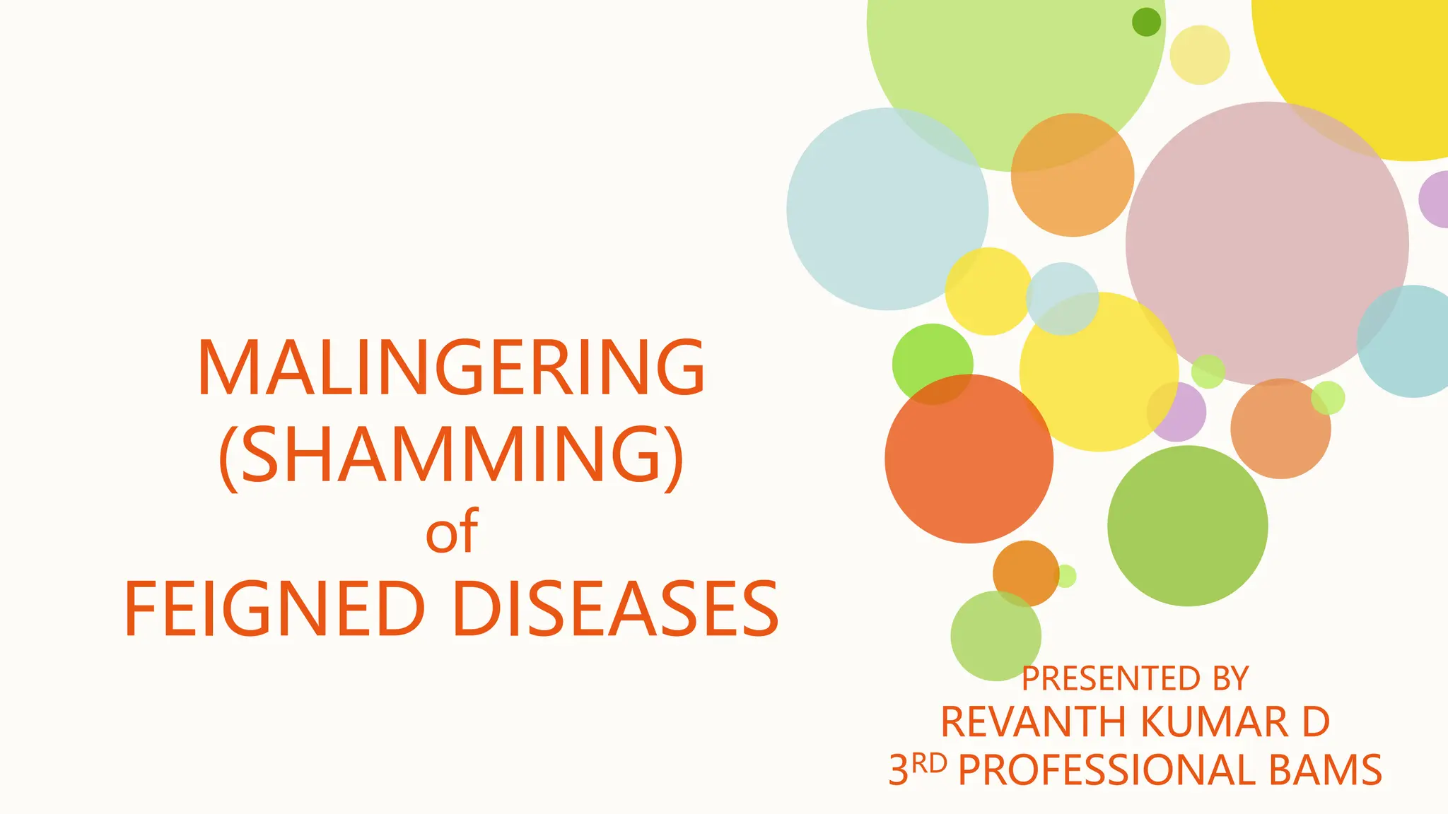 Malingering ppt of more use for students | PPTX