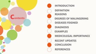 Malingering ppt of more use for students | PPTX