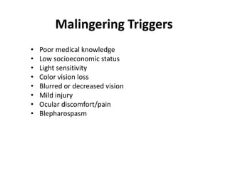 Malingering (Case presentation) | PPTX