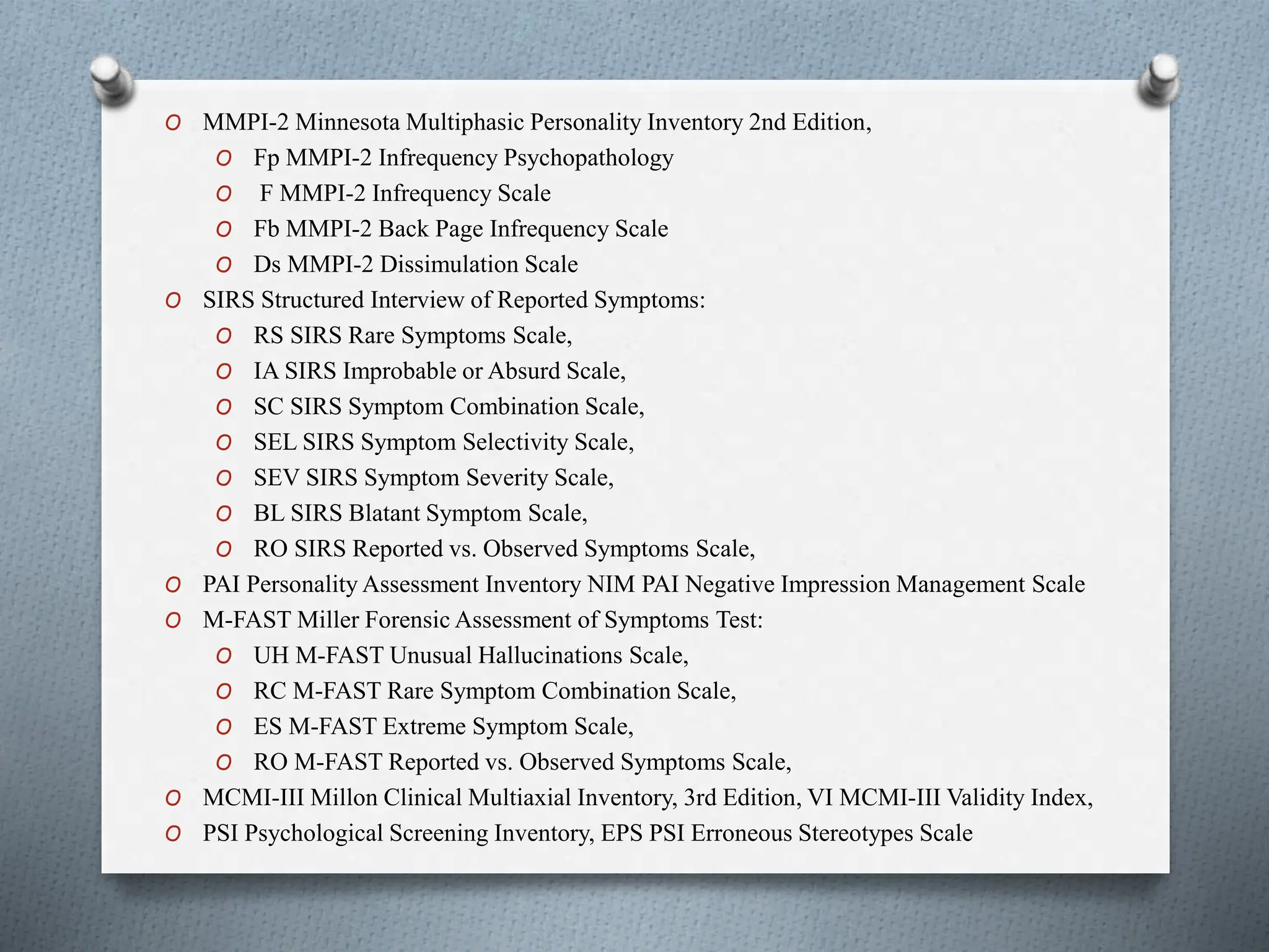 Malingering presentation for forensic evaluations | PPTX