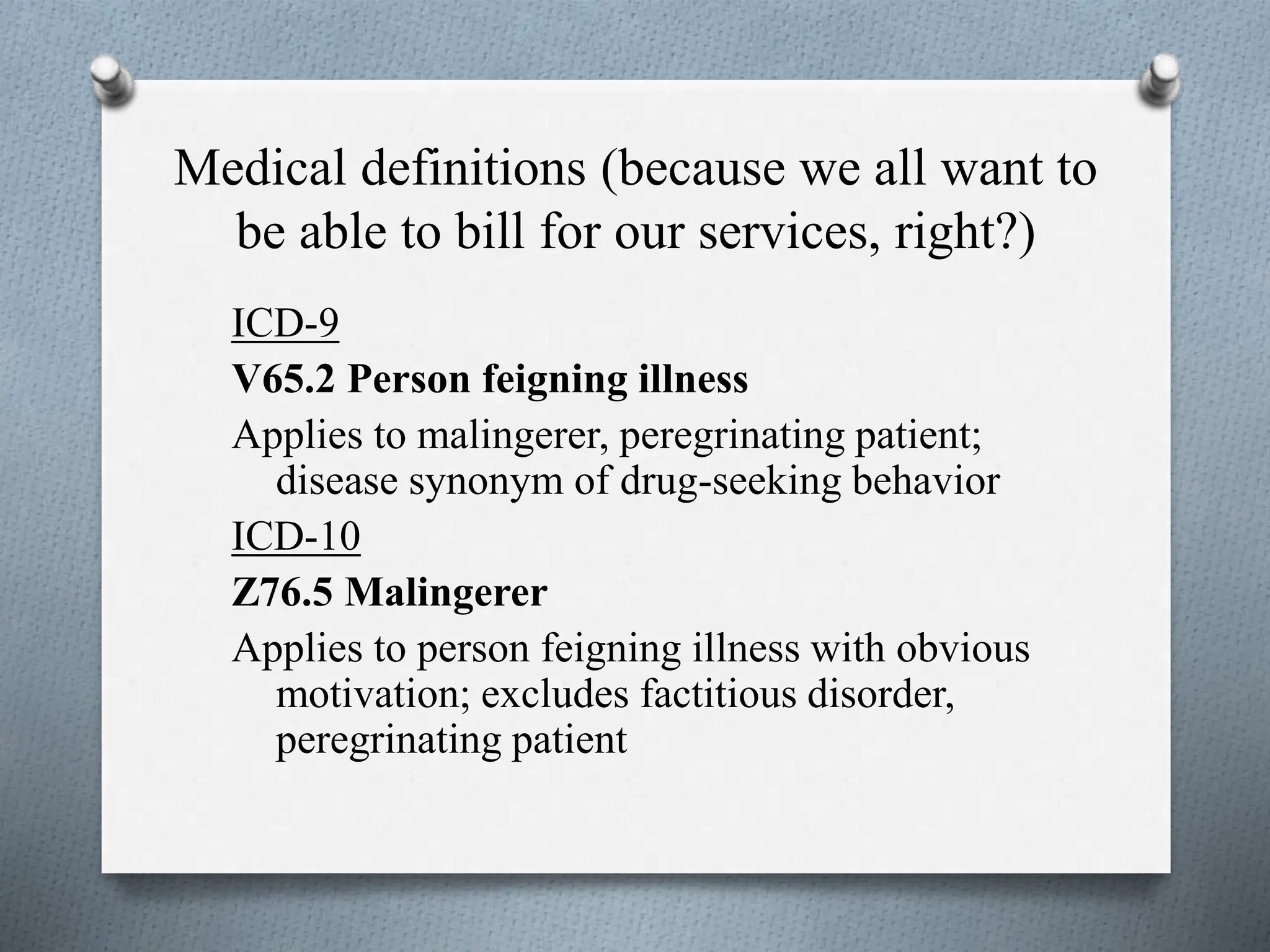 Malingering presentation for forensic evaluations | PPTX