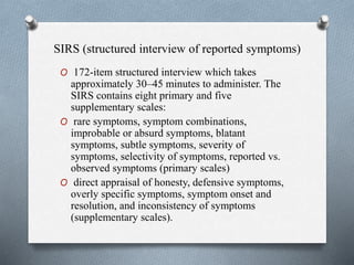 Malingering presentation for forensic evaluations | PPTX
