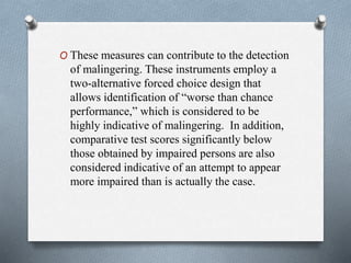 Malingering presentation for forensic evaluations | PPTX