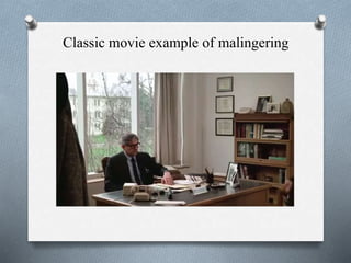 Malingering presentation for forensic evaluations | PPTX