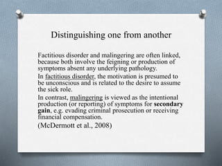 Malingering presentation for forensic evaluations | PPTX