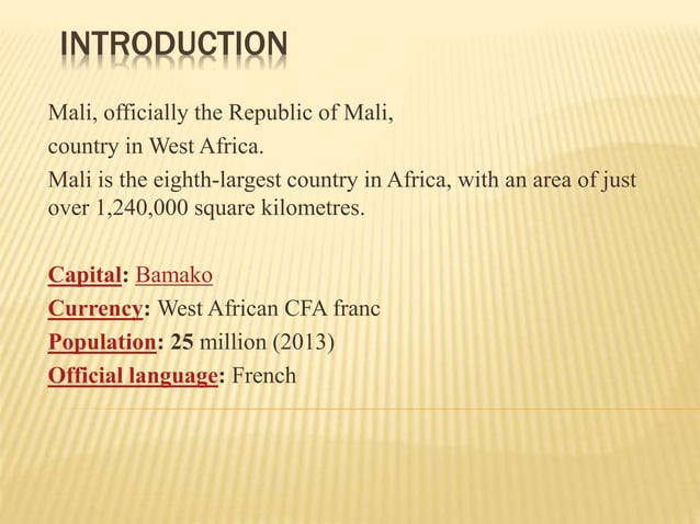 Mali cultural ppt final | PPTX