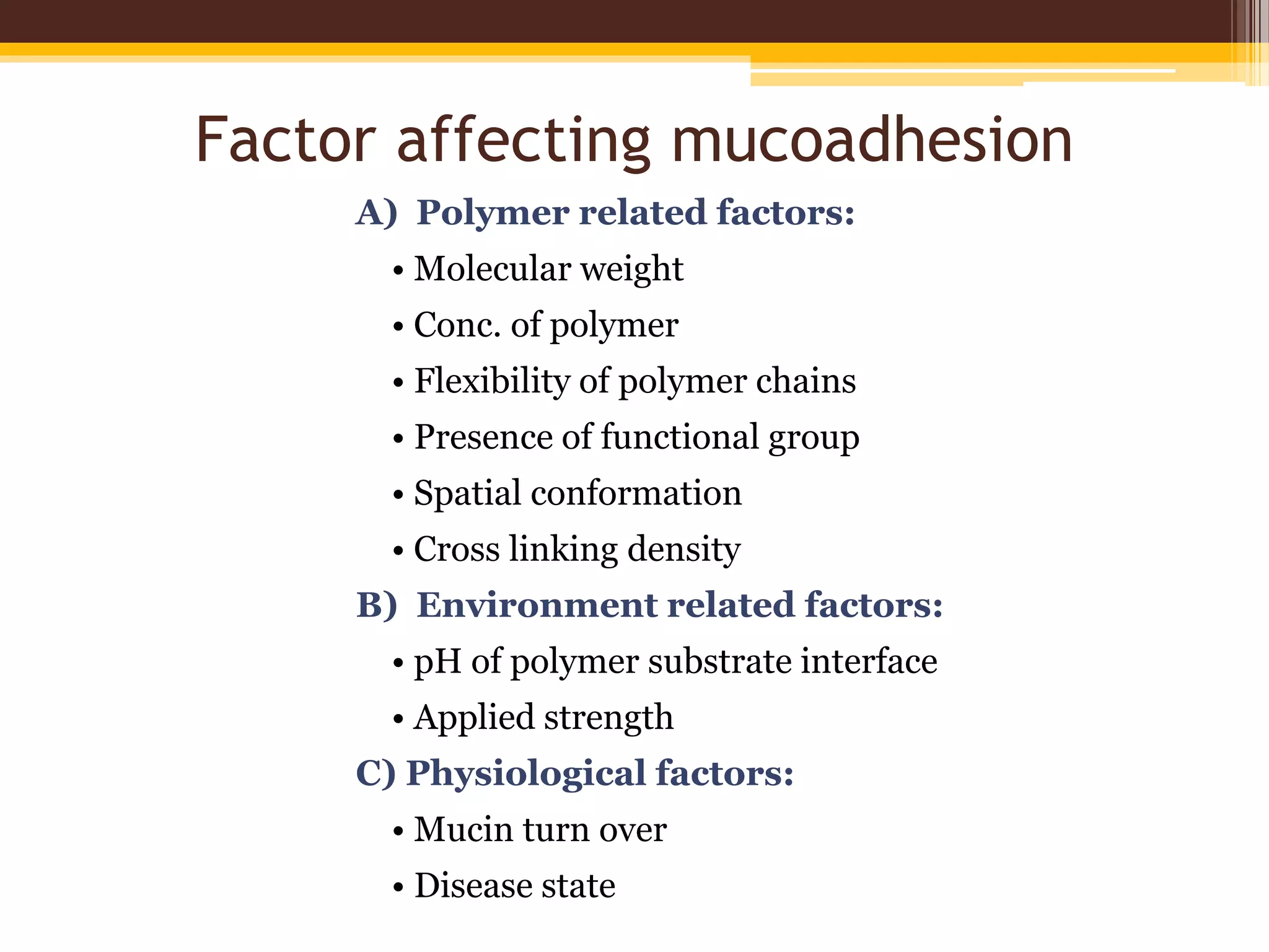 Mucoadhesive drug delivery system Mali vv ppt | PPTX