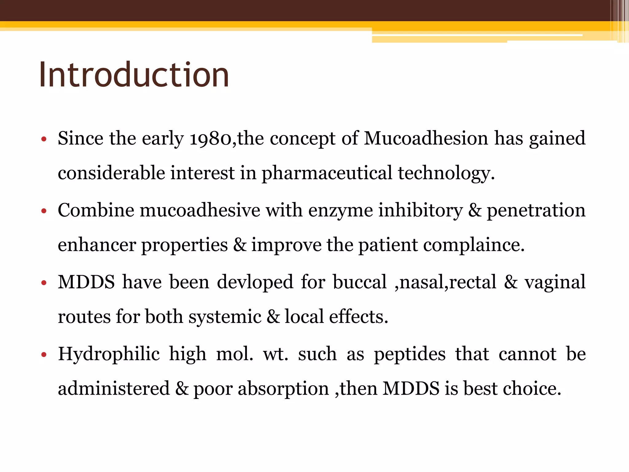 Mucoadhesive drug delivery system Mali vv ppt | PPTX