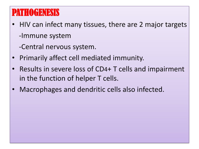 AIDS | PPT | Infectious Diseases | Diseases and Conditions