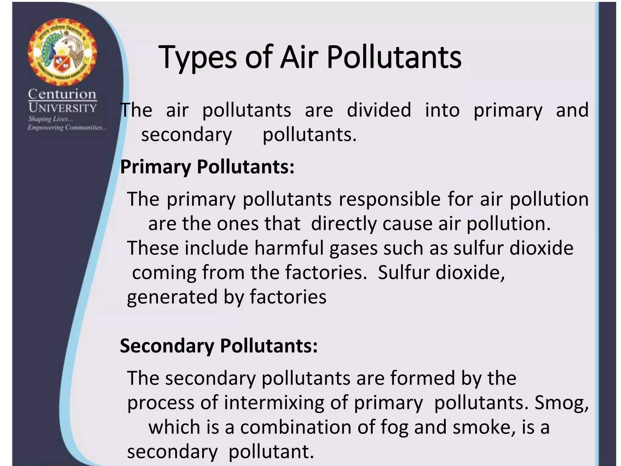 causes , effect and control measures of pollution (air pollution) | PPT