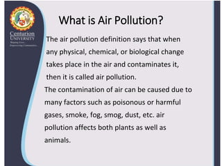 causes , effect and control measures of pollution (air pollution) | PPT