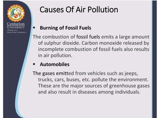 causes , effect and control measures of pollution (air pollution) | PPT