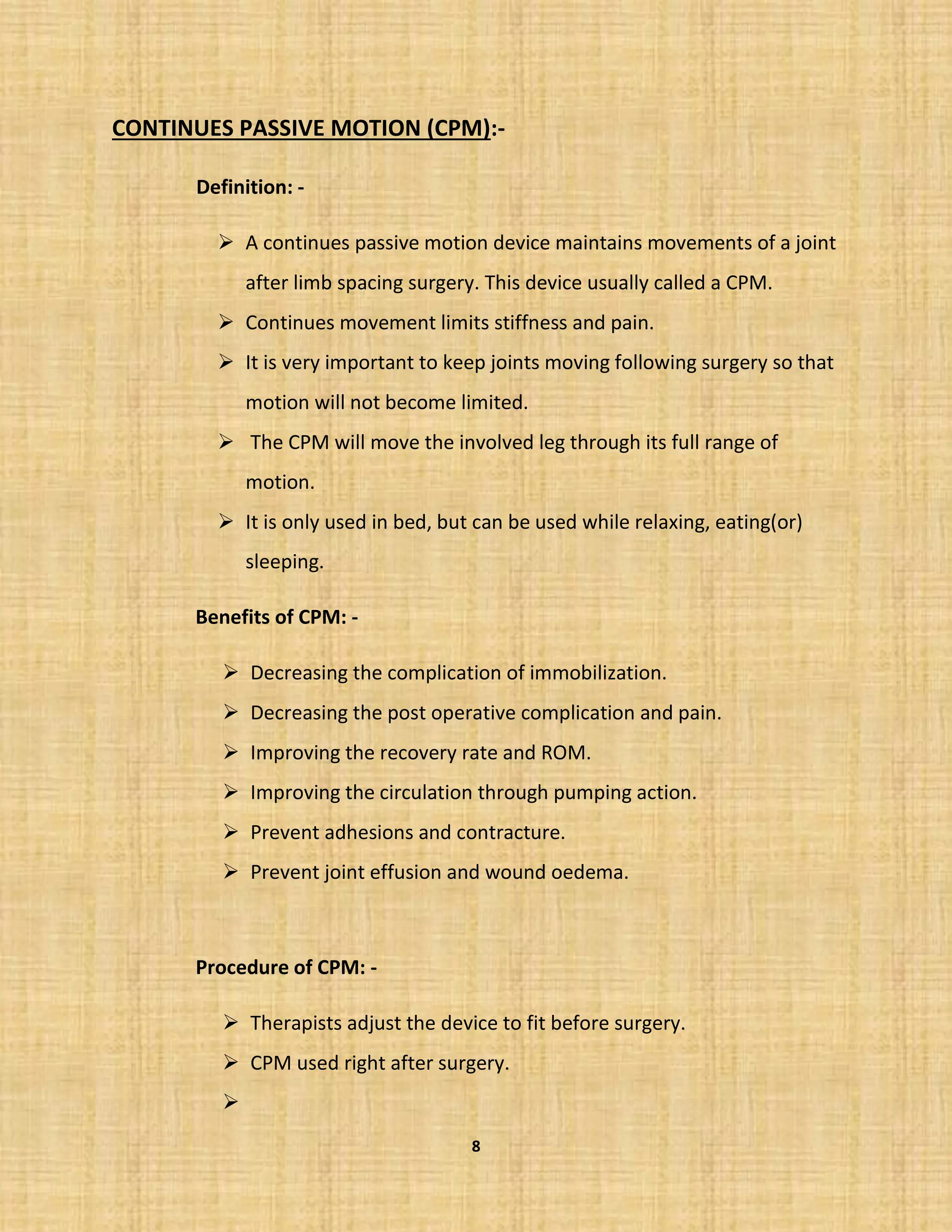 passive movement by Mallesh | PDF